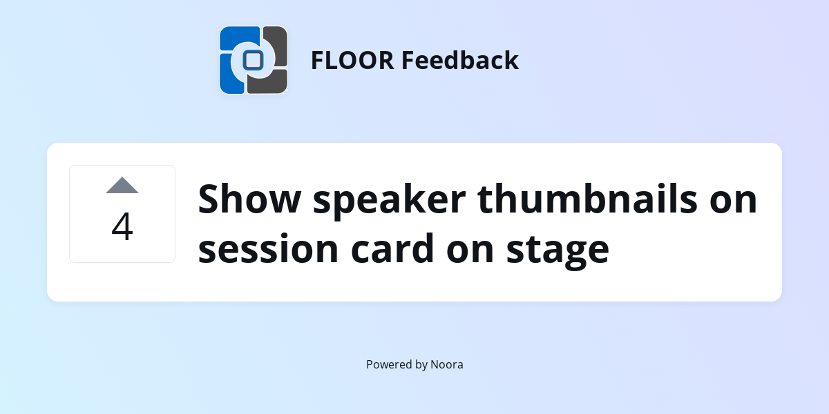 Show speaker thumbnails on session card on stage | Feature/ UI ...